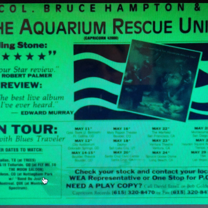 Aquarium Rescue Unit 3/11/94 Burlington (guests-Ray, Grippo, Page,Trey ...