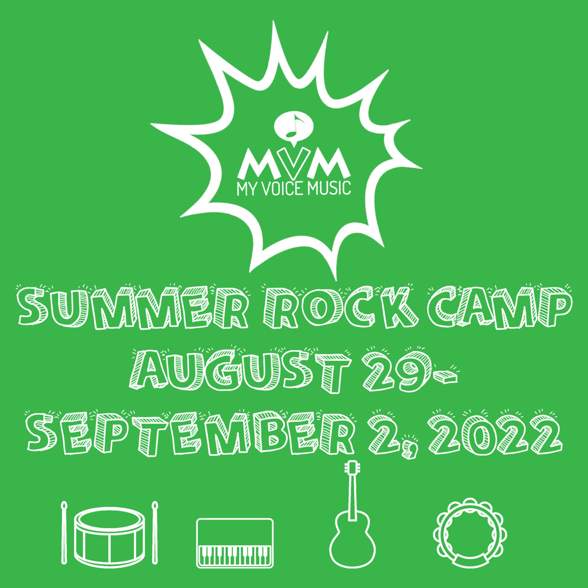 Summer Rock Camp - August 29-September 2, 2022 | My Voice Music