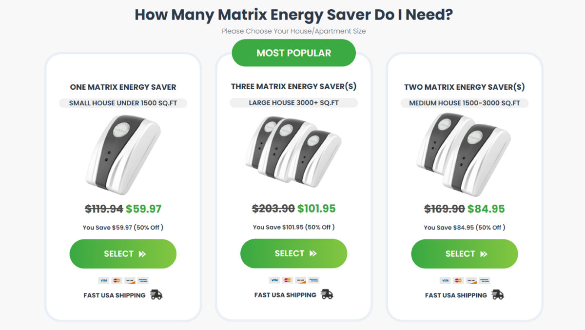 Matrix Energy Saver Advantage | Matrix Energy Saver