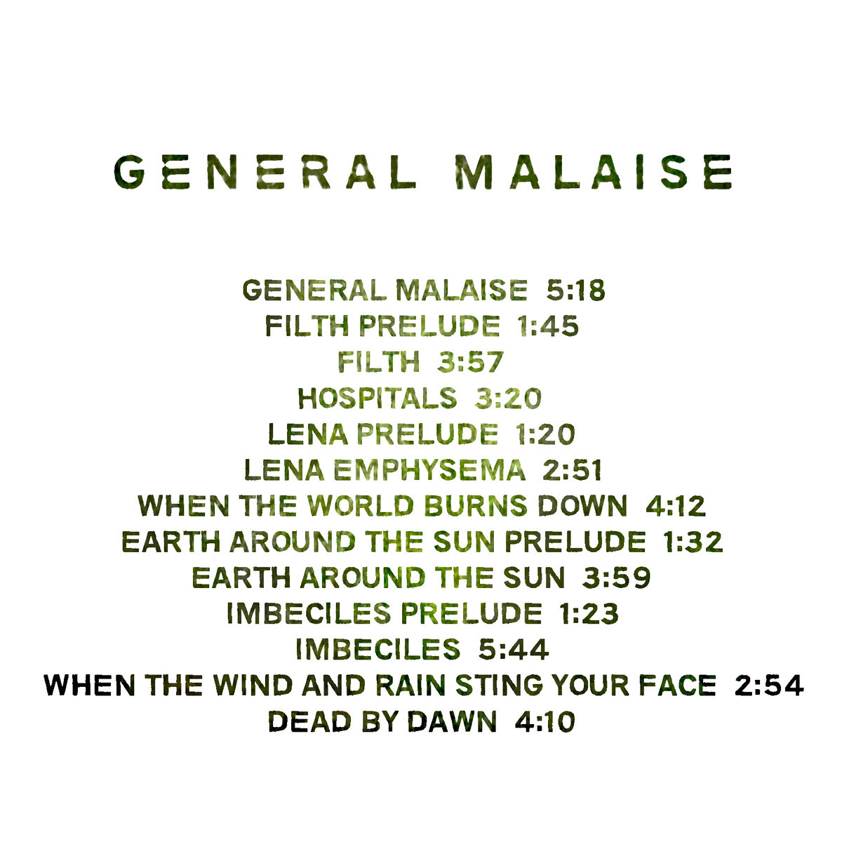 WHEN THE WORLD BURNS DOWN | GENERAL MALAISE