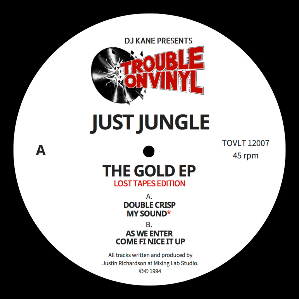 Just Jungle - Gold E.P The Lost Tapes Edition | Trouble on Vinyl Music