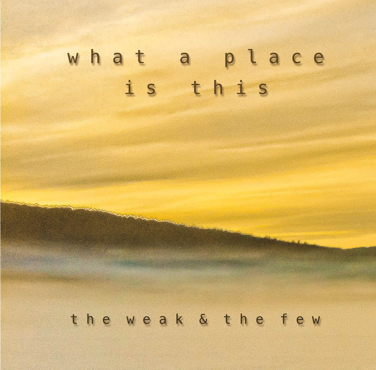What A Place Is This | the weak & the few