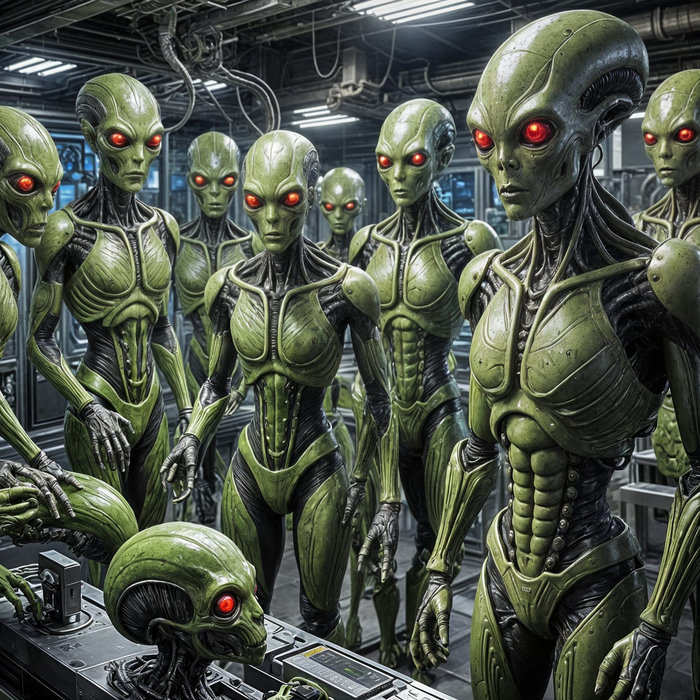 Alien 👽 red eyes 👀 of green 💚 skin forever ♾️.