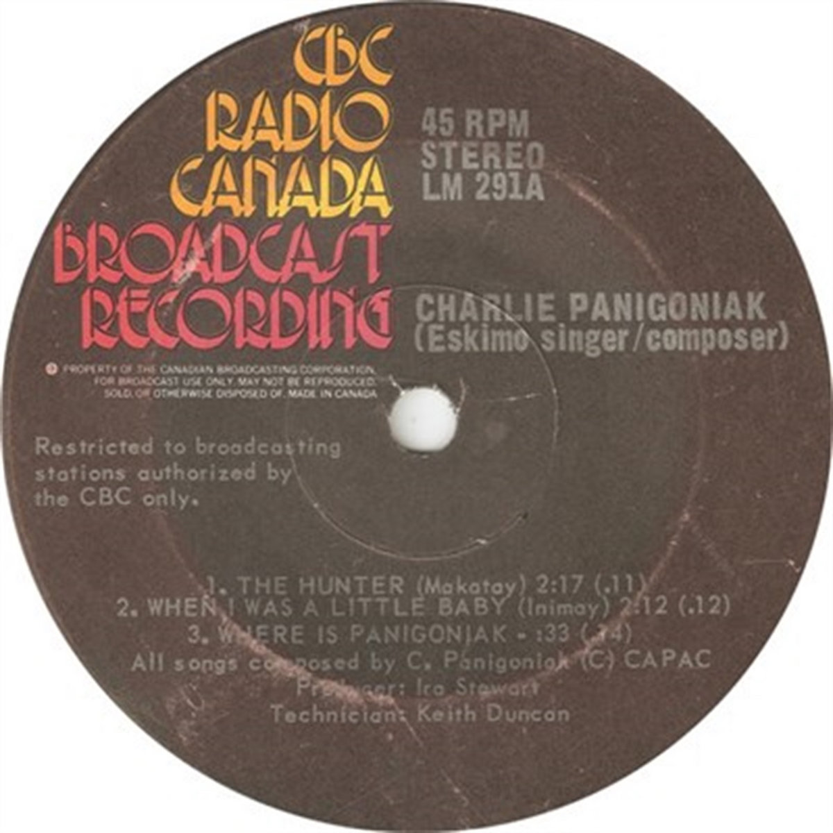 Eskimo Singer Composer | Charlie Panigoniak