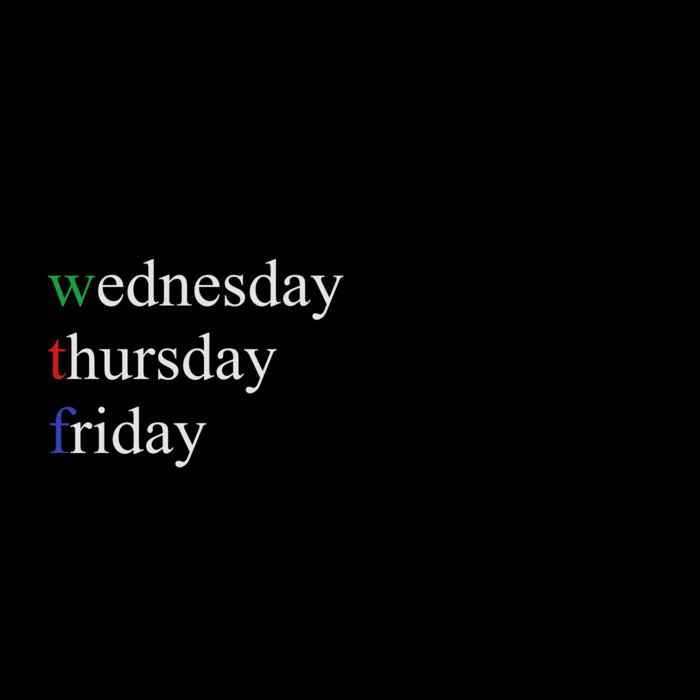 wtf | Wednesday Thursday Friday | Record Records