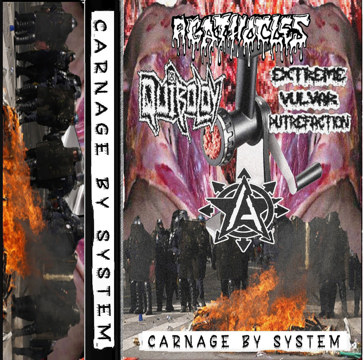 EXTREME VULVAR PUTREFACTION / QUIBOLOY / AGATHOCLES - Carnage By System 3 WAY SPLIT (2024 ...