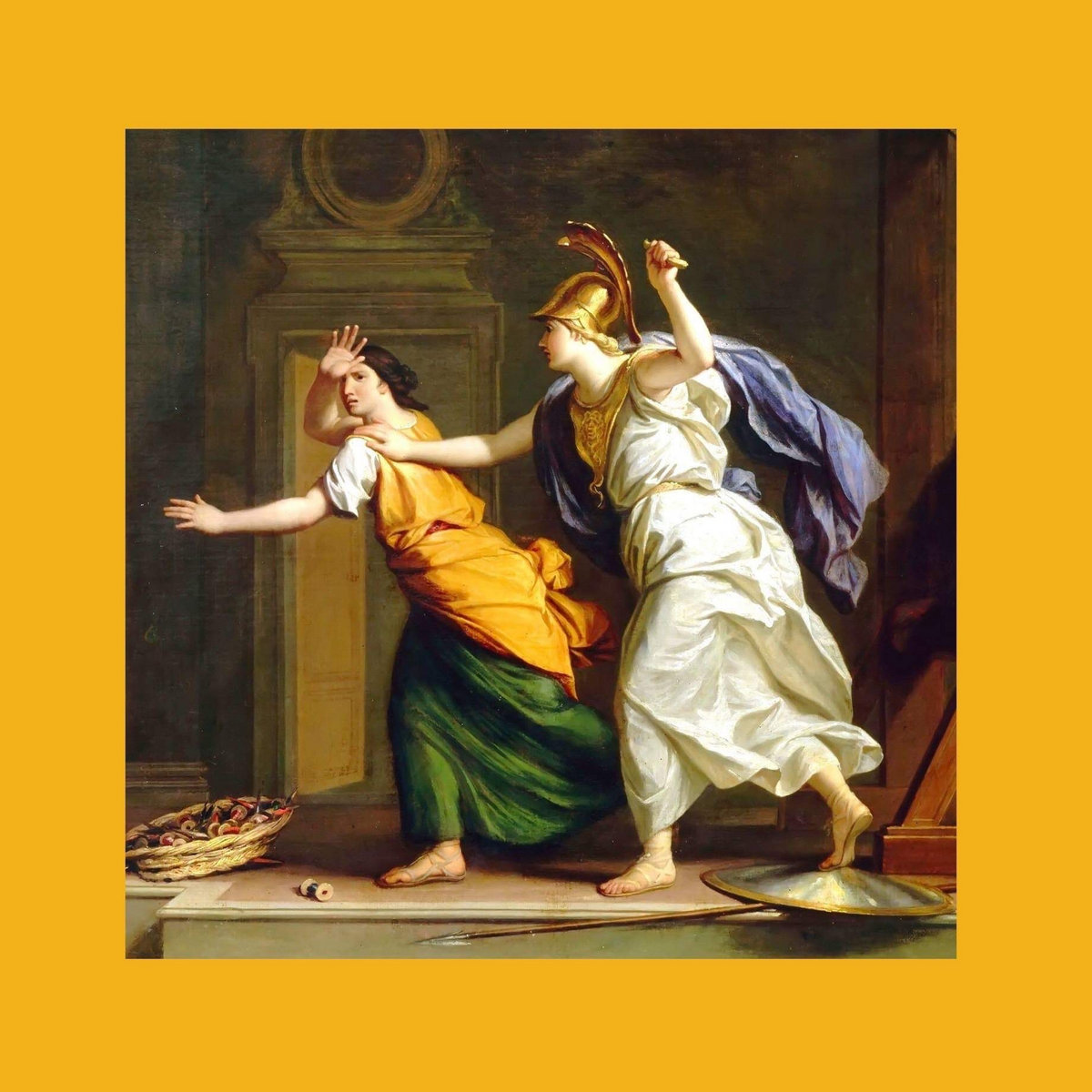 Arachne And Athena Painting