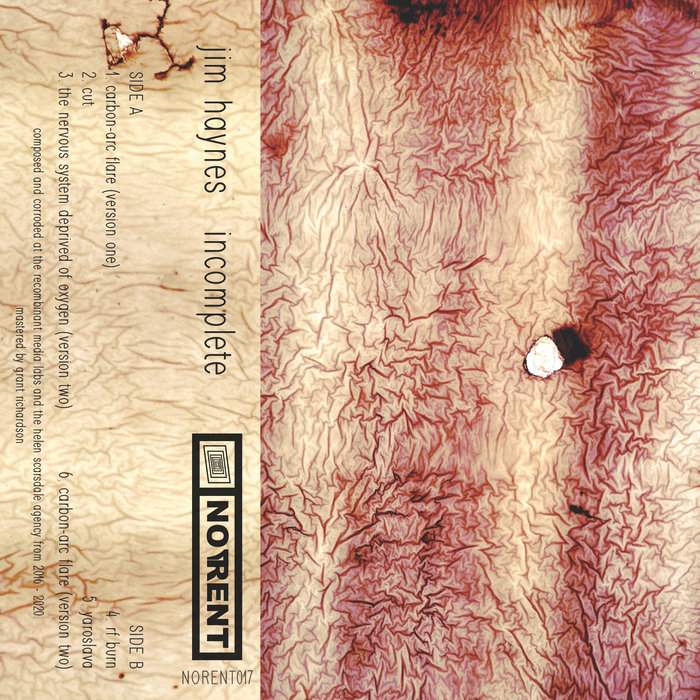 "Incomplete" (NORENT017) | Jim Haynes | No Rent