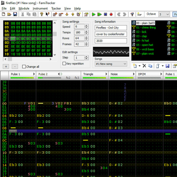 Cookiefonster's 2020 Famitracker Covers (that aren't SRB2) | cookiefonster