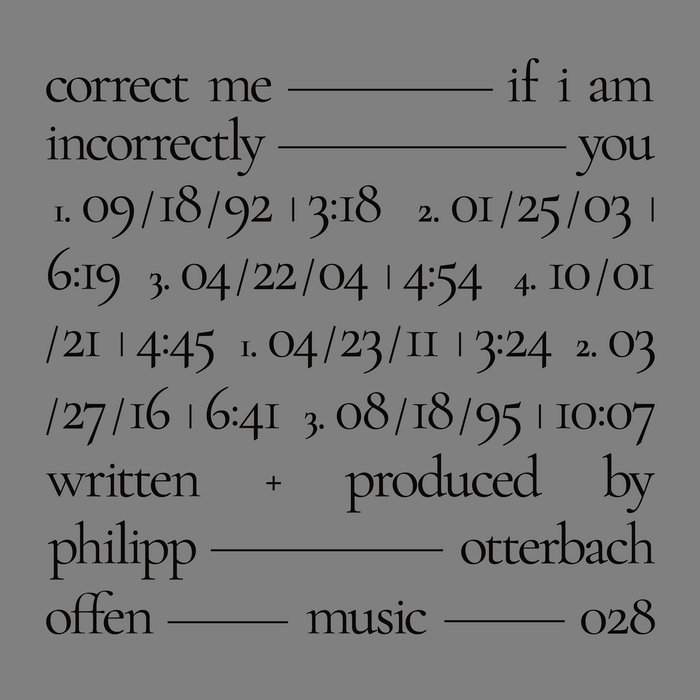 Correct Me If I Am Incorrectly You | Philipp Otterbach | Offen Music