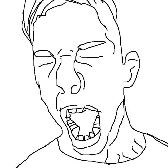 Screaming Man Drawing