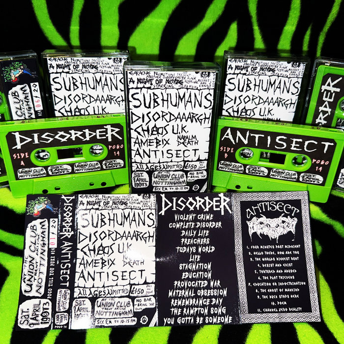 Disorder / Antisect – Live Union Club Nottingham 1983 Cassette POGO 14 ...