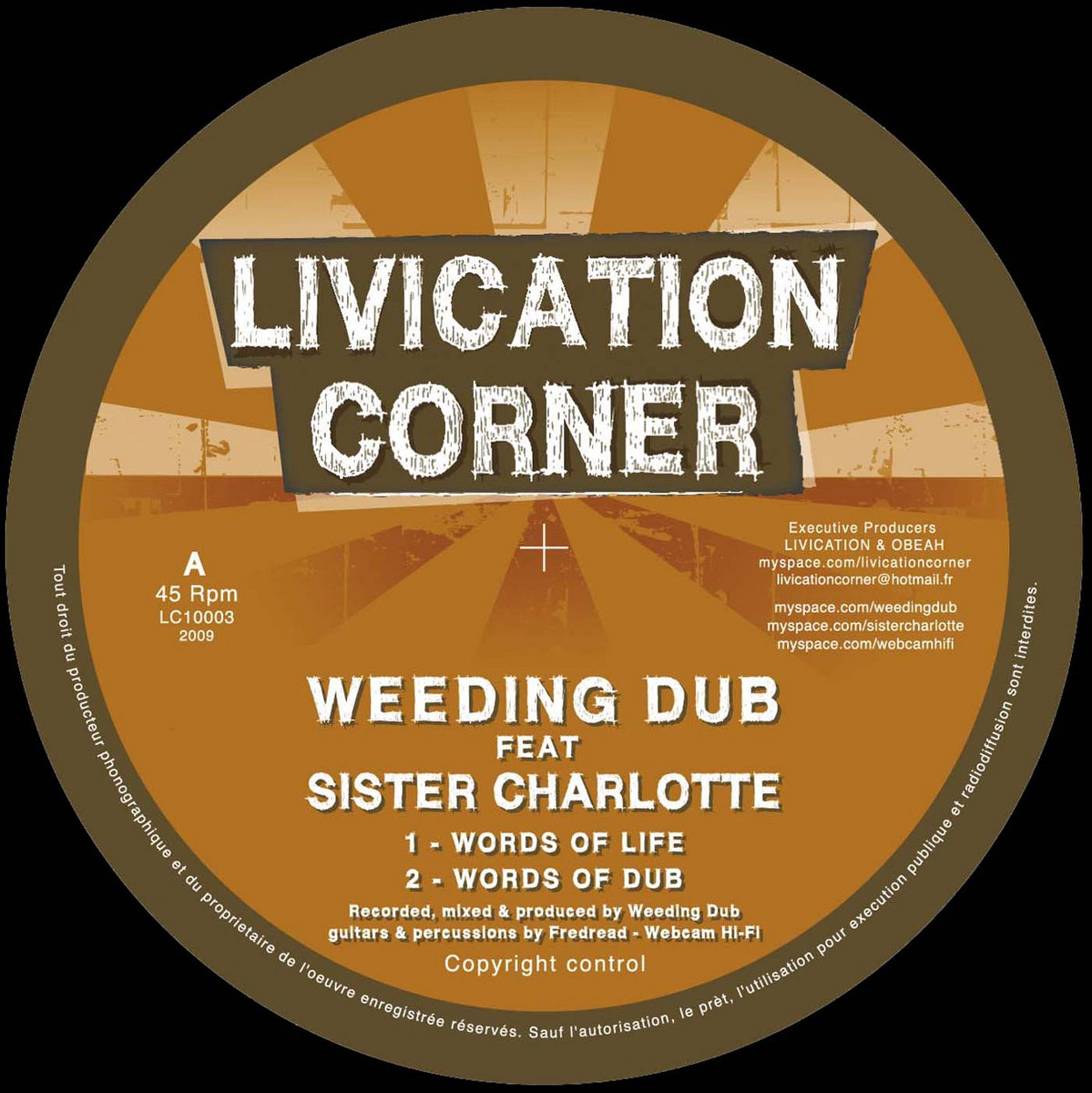 WEEDING DUB feat SISTER CHARLOTTE - WORDS OF LIFE//STRUGGLE FOR ...