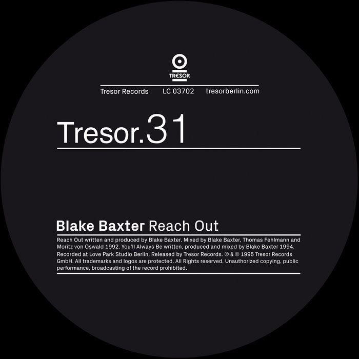 Reach Out | Blake Baxter | Tresor Records