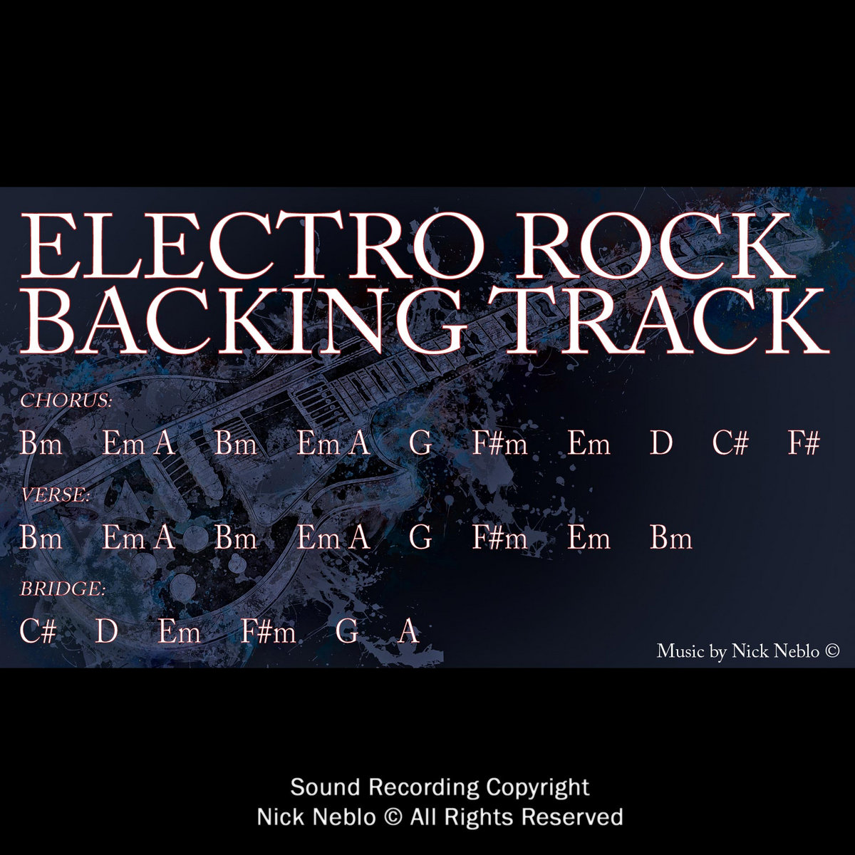 Progressive Electro Rock Backing Track | Nick Neblo Backing Tracks