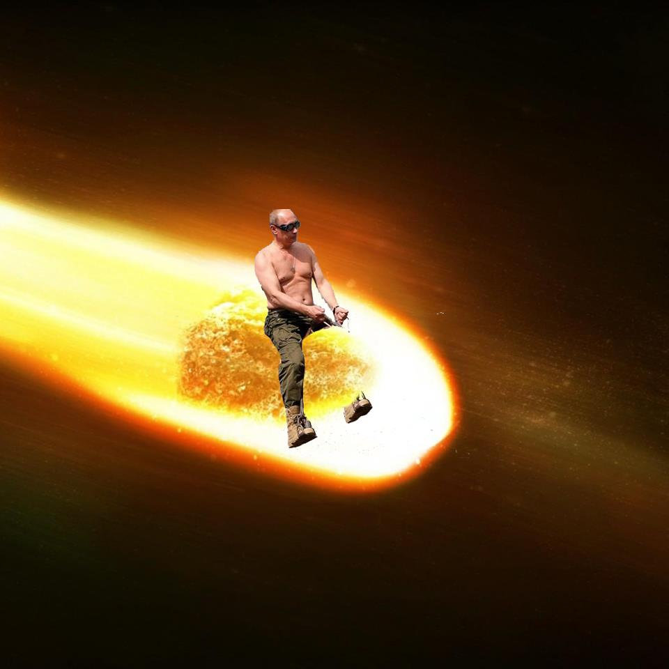 Putin Riding A Meteor