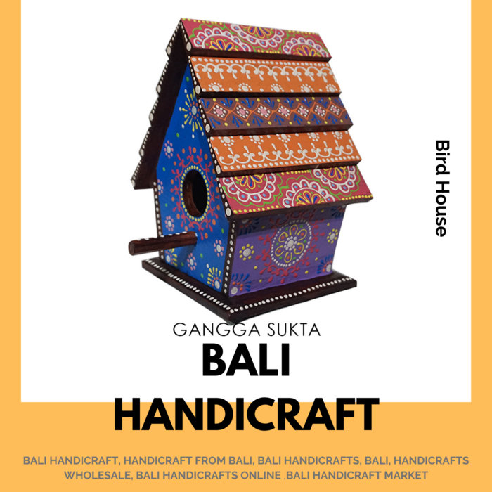 Bali Handicraft Bird House Dot Painting | Bali Handicraft