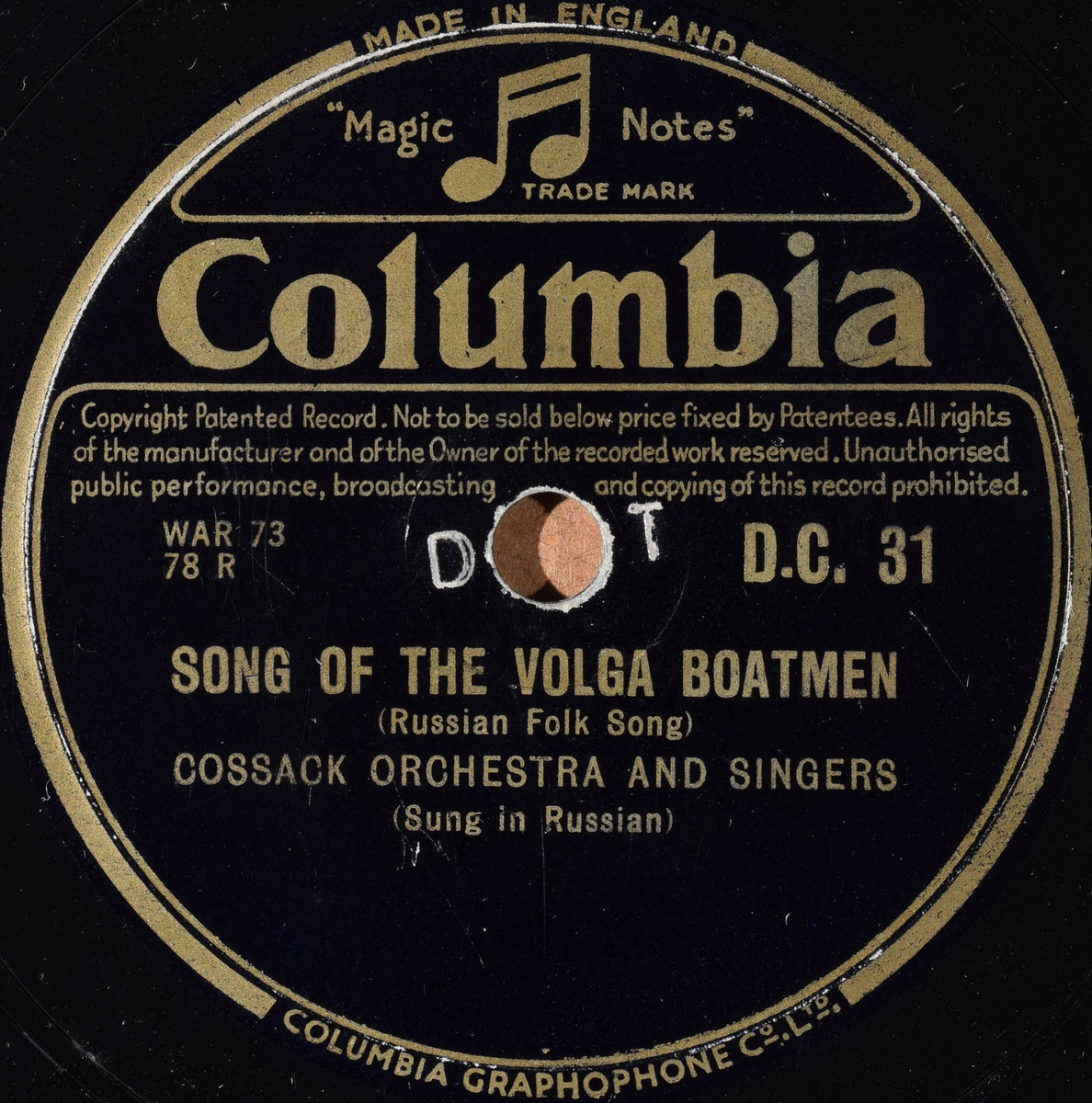 Cossack Orchestra and Singers - Song of the Volga Boatmen (c1929 ...