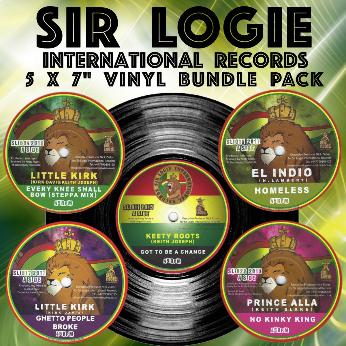 Special Offer Sir Logie International Records 5 x 7" Vinyl Bundle Pack ...
