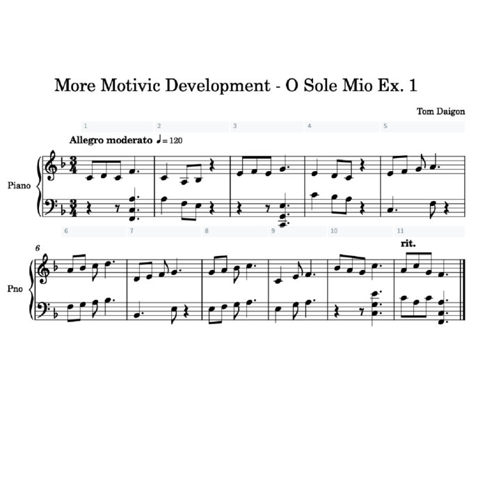 Motivic Development Exercise on VSL Steinway | Tiger Boy Tom