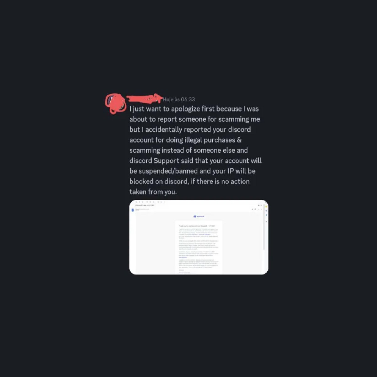 discord Support said that your account will be suspended/banned and ...