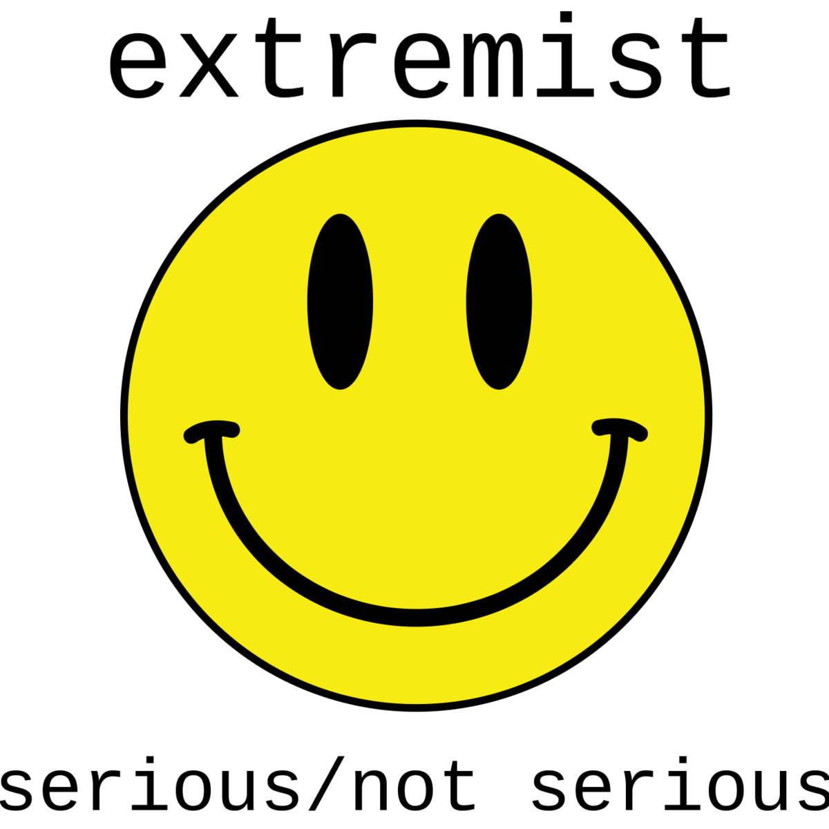 serious/not serious | extremist