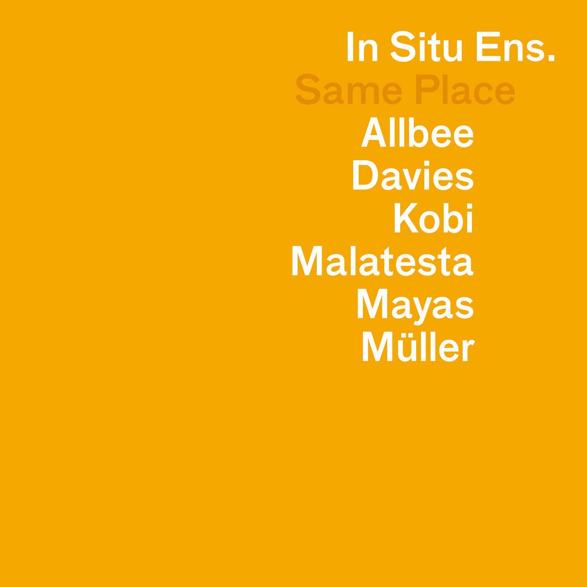 Same Place | In Situ Ens. | Cubus Records