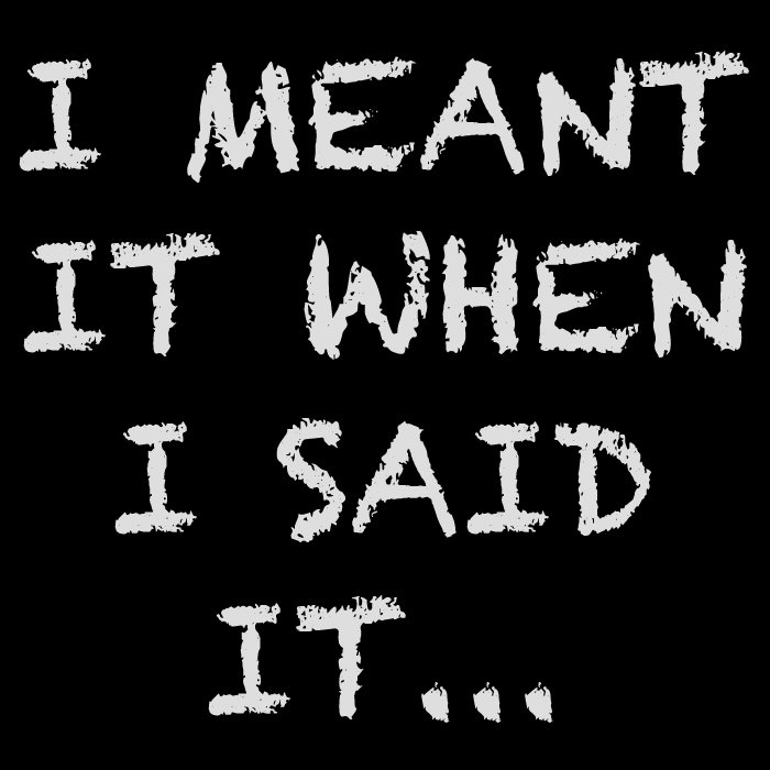 I Meant It When I Said It... | The Business Fairy