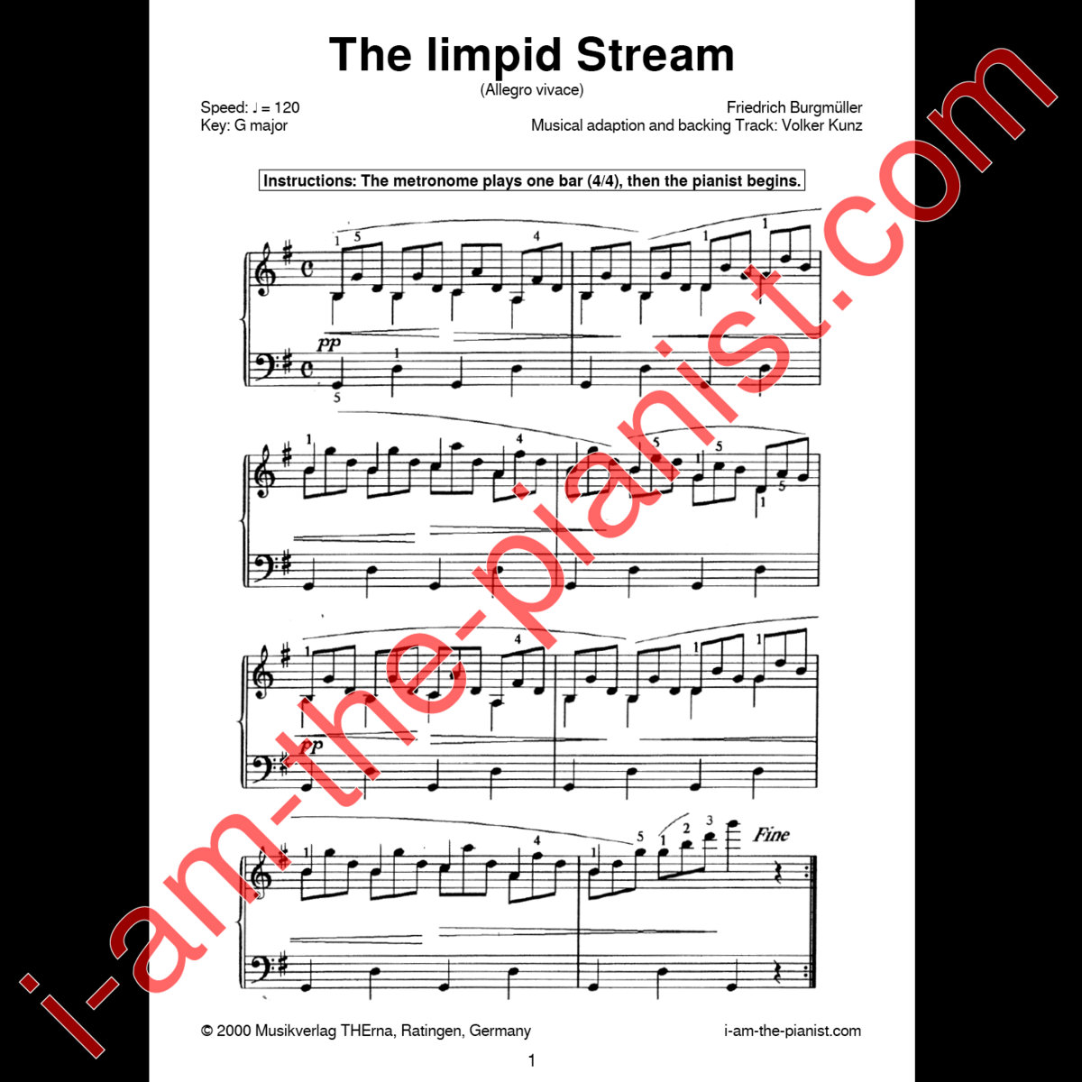 The limpid Stream (Friedrich Burgmüller) | i-am-the-pianist