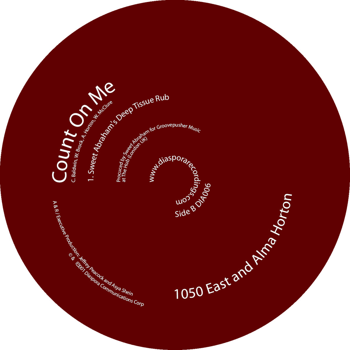 Count On Me (Sweet Abraham's Deep Tissue Rub) hi-res | 1050 East and ...