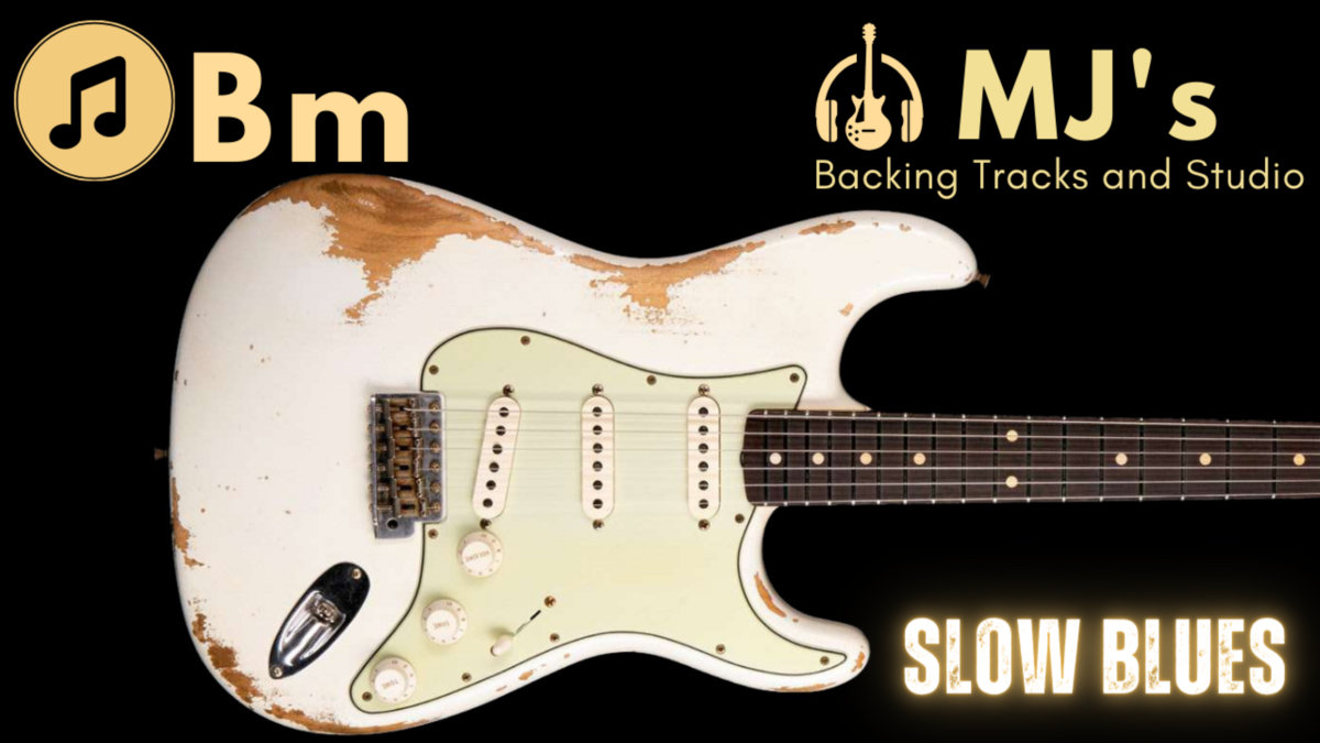 Slow Blues in Bm | 76 bpm | Guitar Backing Track | MJ's Backing Tracks and Studio
