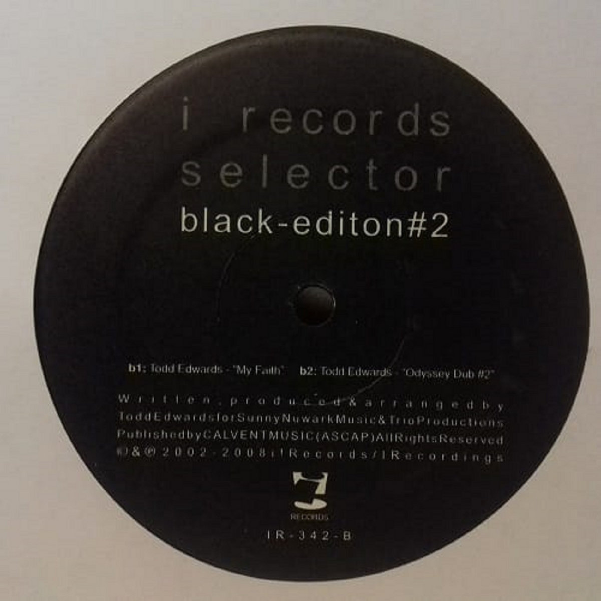I Records Selector Vol 2 – Todd Edwards *VINYL ONLY* | DNR Vinyl