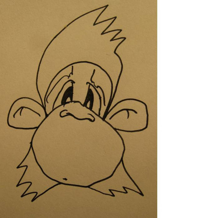 How To Draw A Monkey On A Tree