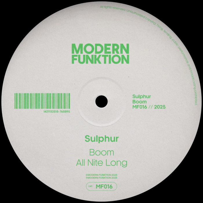 MF016 - Sulphur - Boom EP | Sulphur | Modern Funktion