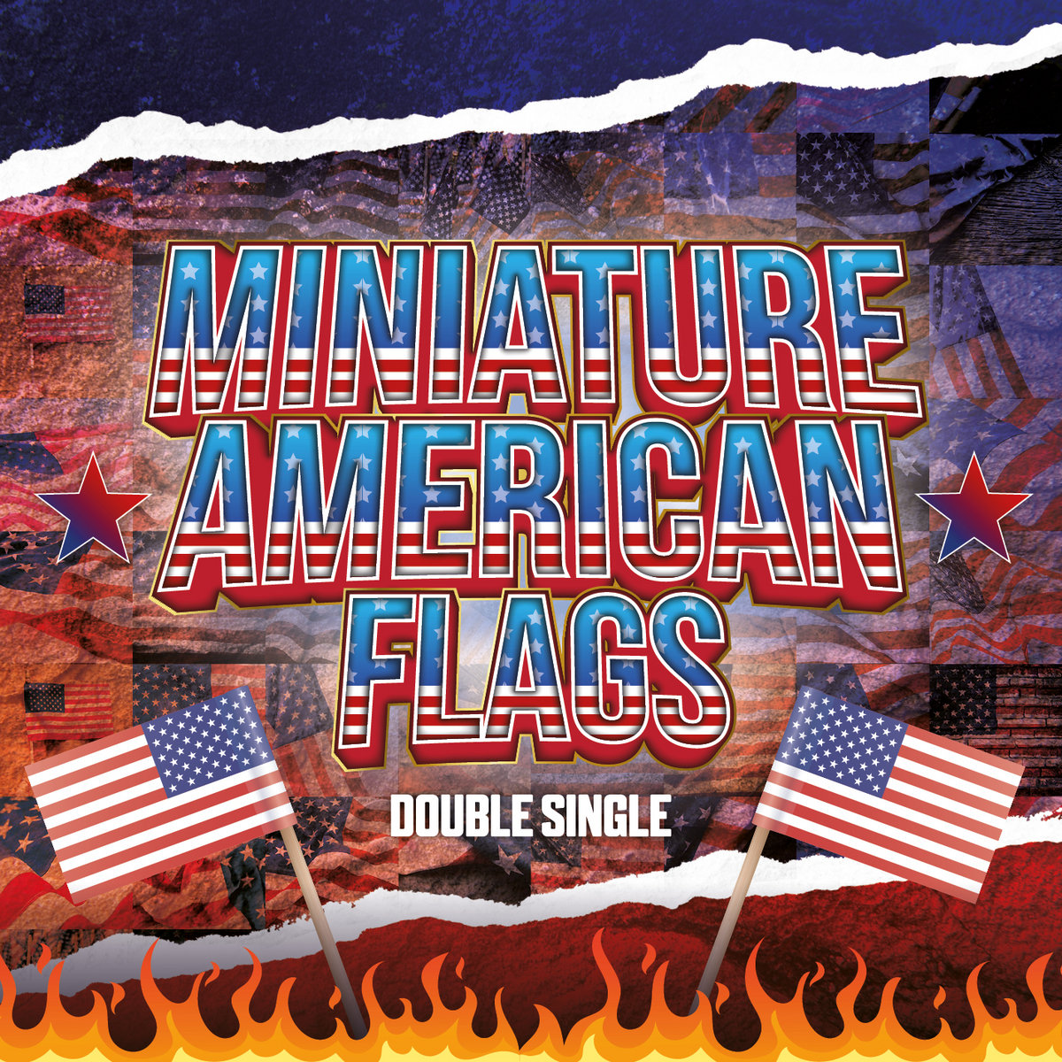 Double Single | Miniature American Flags | Bloated Kat Records