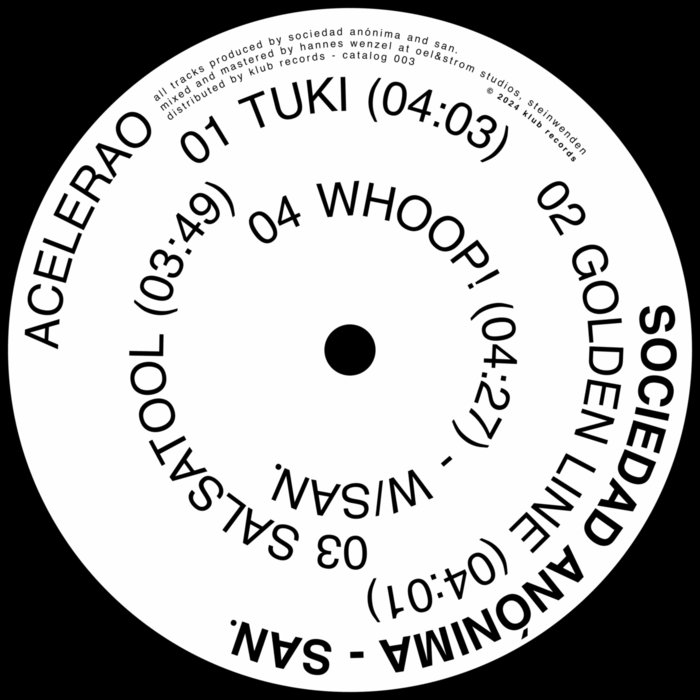 Acelerao EP | Sociedad Anónima & SAN. | KLUB Records