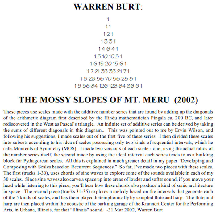 The Mossy Slopes of Mt Meru (2002) | Warren Burt
