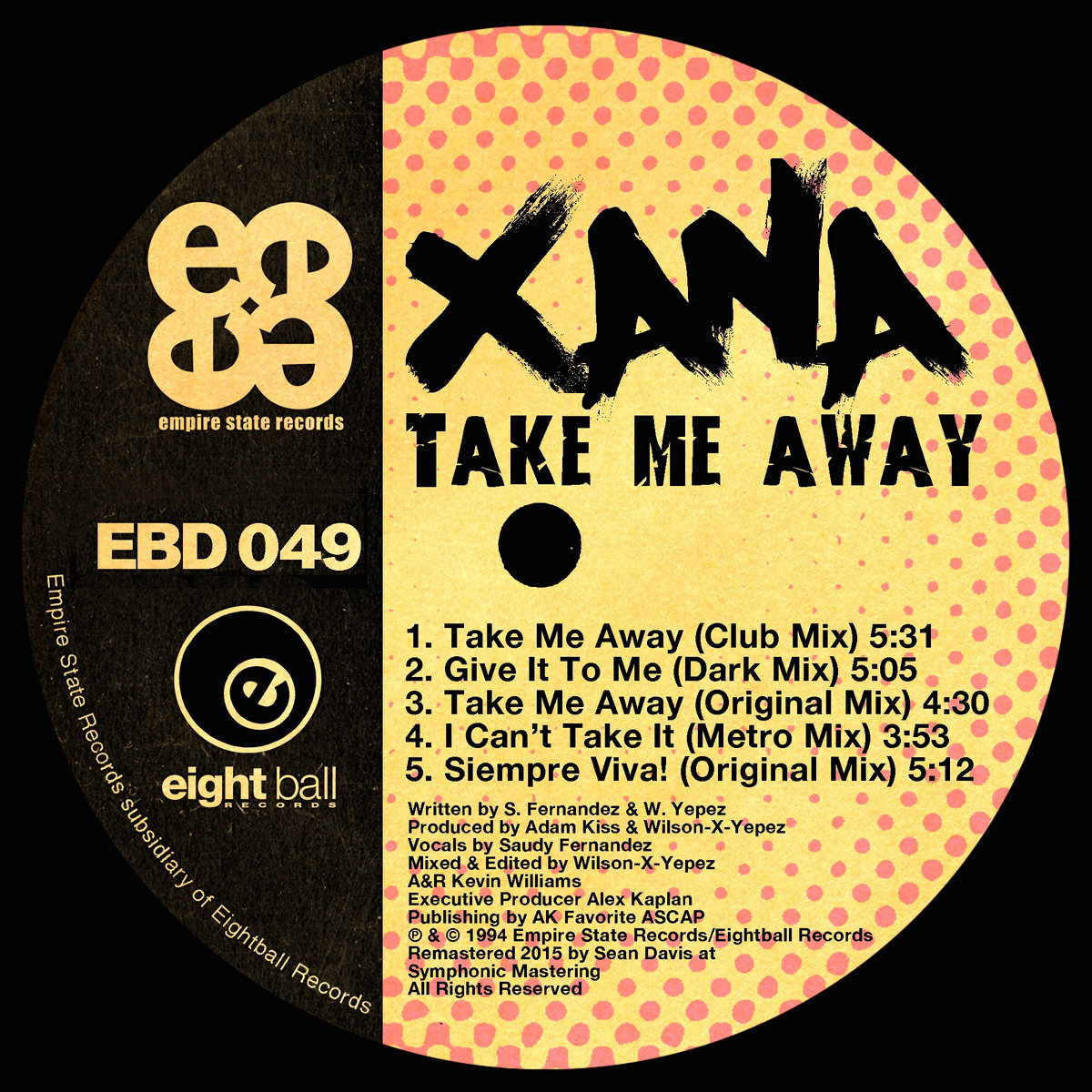 Take Me Away | Primary: Xana | Eightball Records