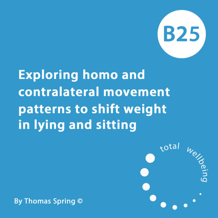 B25 Exploring homo and contralateral movement patterns to shift weight ...