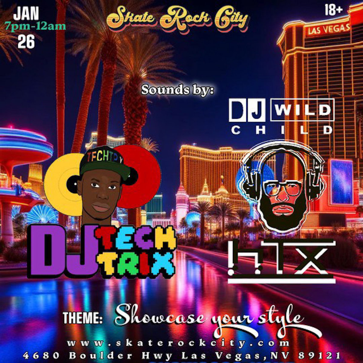 Skate Rock City 4th Anniversary - Wildchild X Techtrix | Dj WildChild HTX