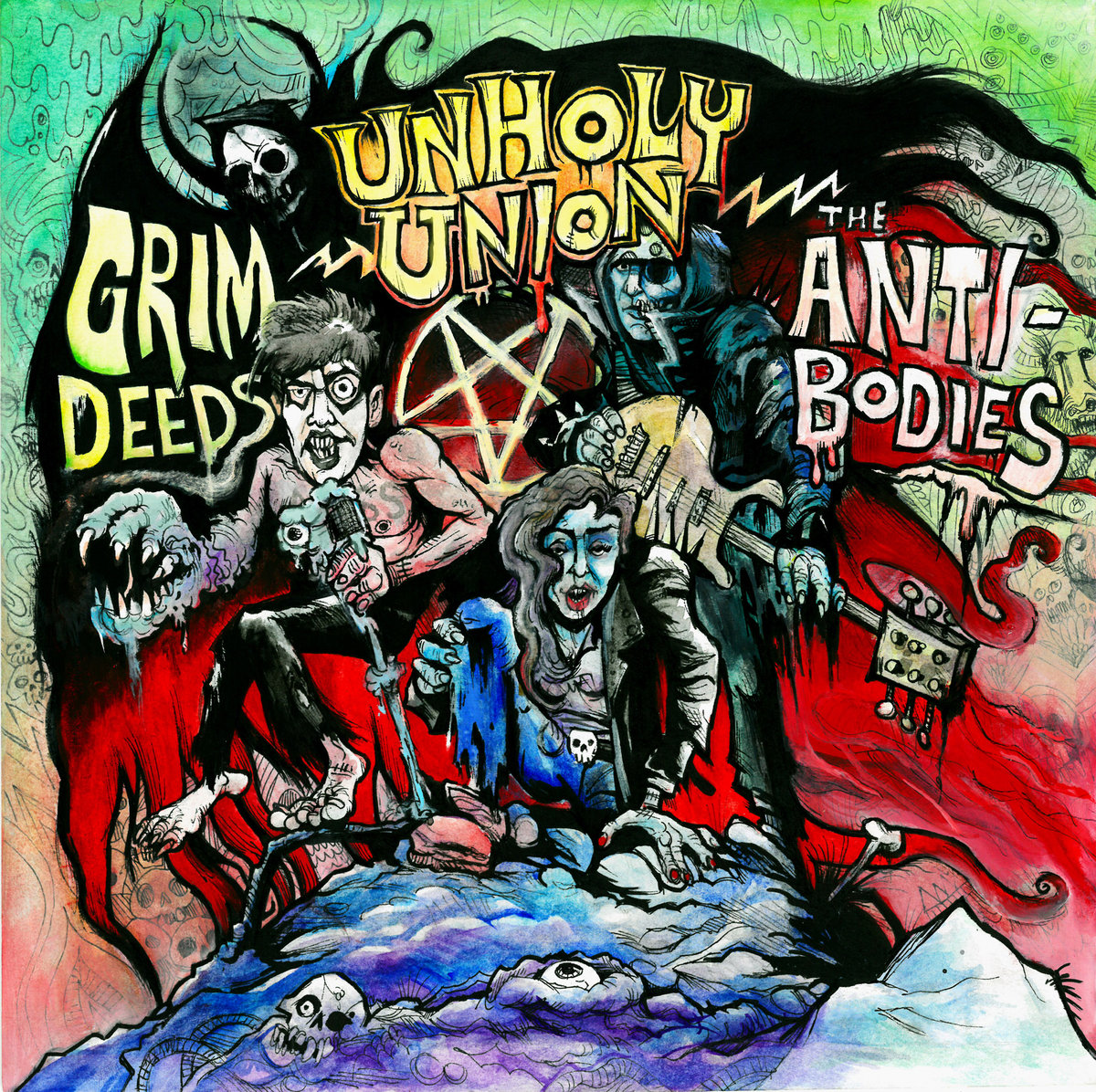 Unholy Union | GRIM DEEDS / THE ANTI-BODIES | OUTLOUD! RECORDS