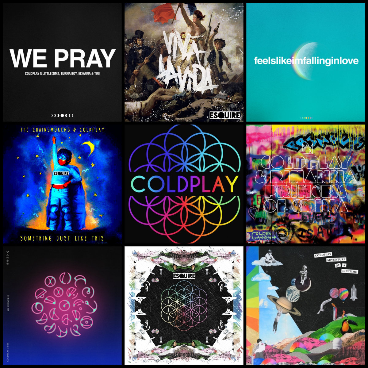 Coldplay, Little Simz, Burna Boy, Elyanna & TINI - WE PRAY (eSQUIRE ...