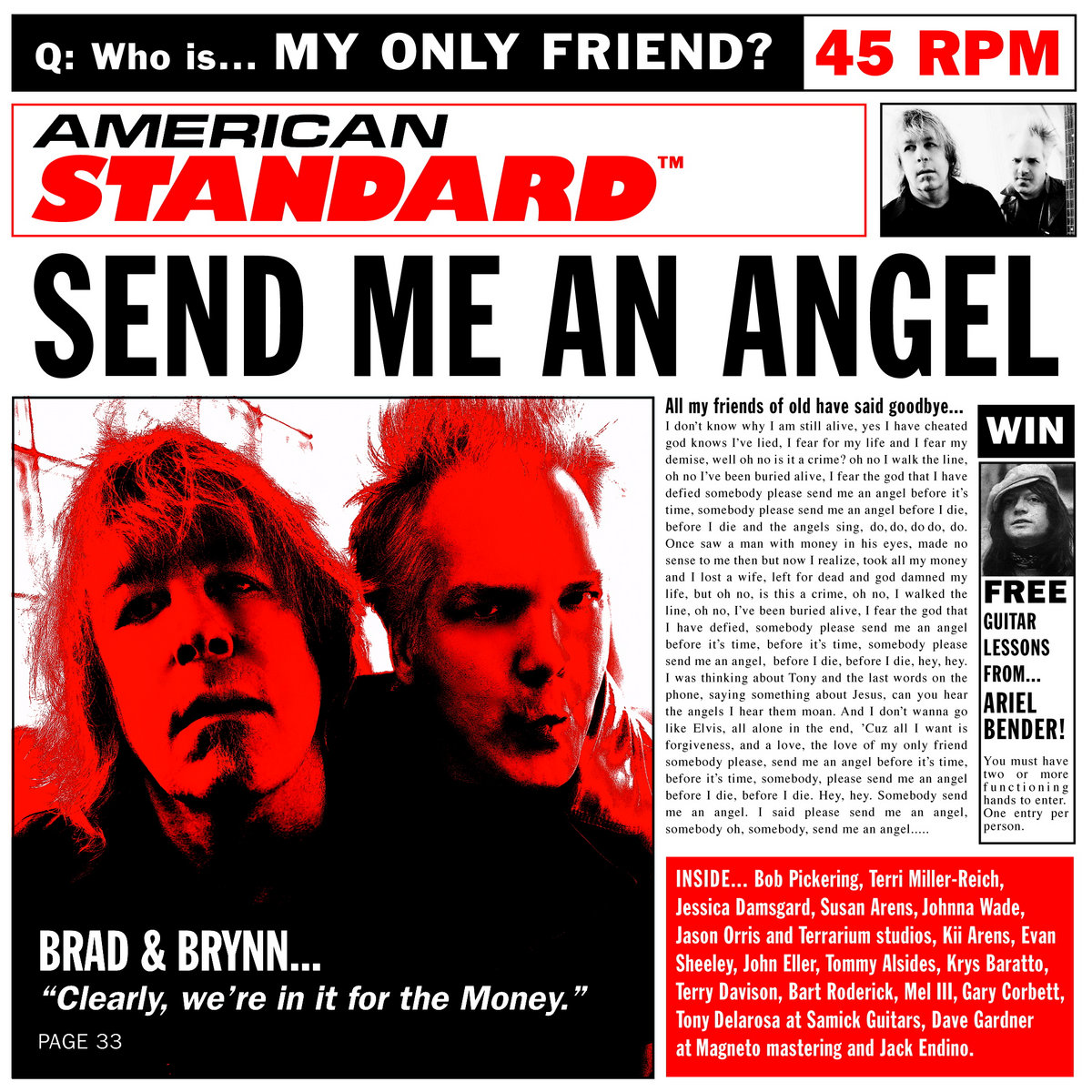 Send Me An Angel / My Only Friend | American Standard (Brad Sinsel ...