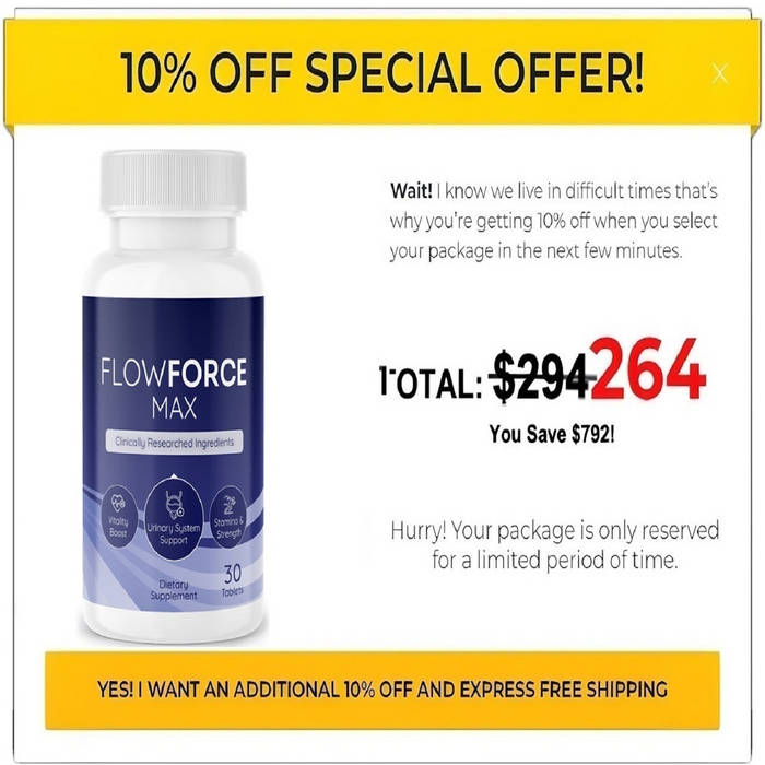 FlowForce Max (Scam or Legit) Natural Formula Supports Prostate Health ...