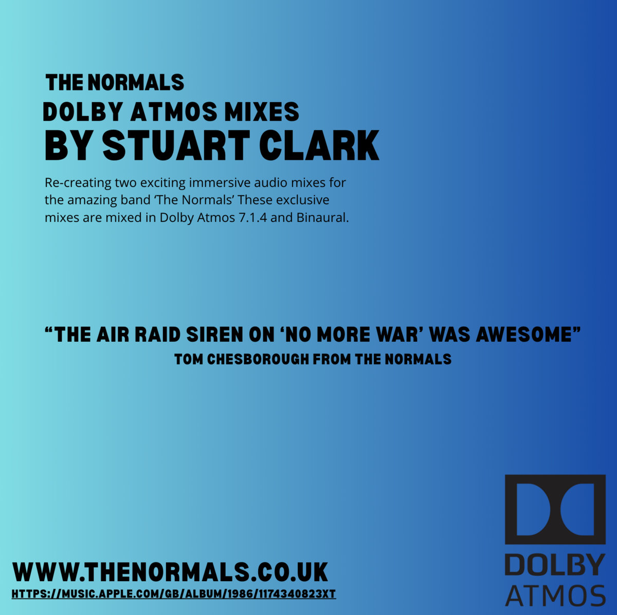 The Normals 'Dolby Atmos Mixes' | Stu Cee