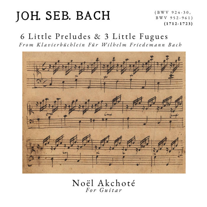 Original Bach Sheet Music