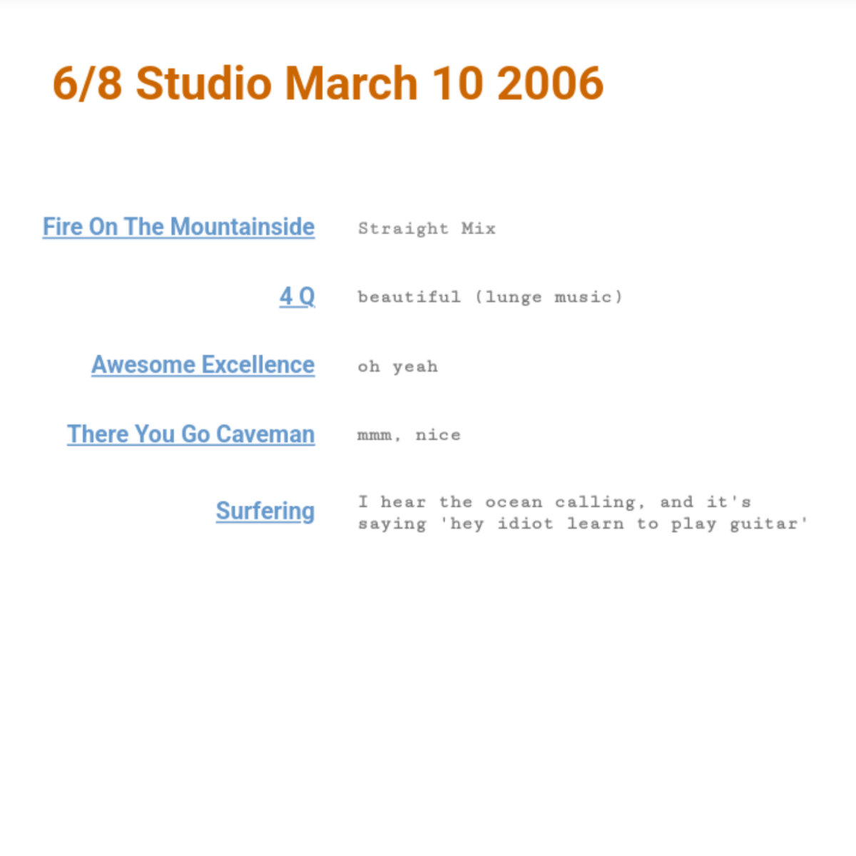 March 10 2006 | March 10 2006 | ACEtone Studio