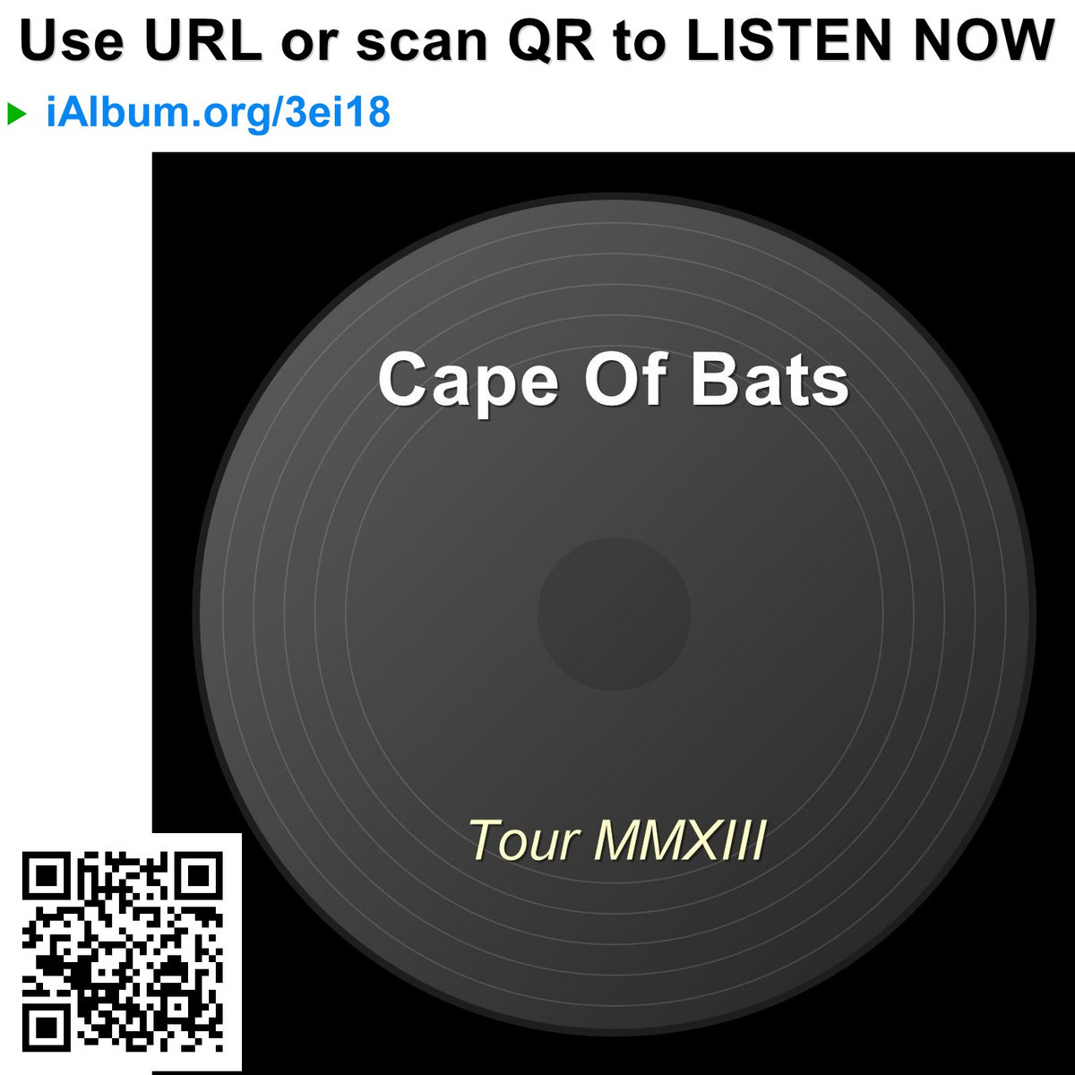 Tour MMXIII | Cape Of Bats