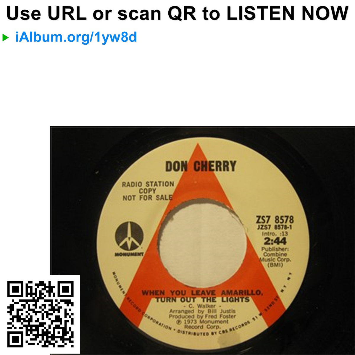 When You Leave Amarillo Turn Out The Lights | Don Cherry | Don Cherry (2)