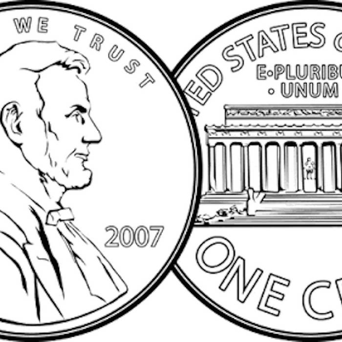 Penny Clip Art Black And White